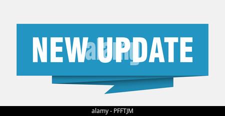 new update sign. new update paper origami speech bubble. new update tag ...