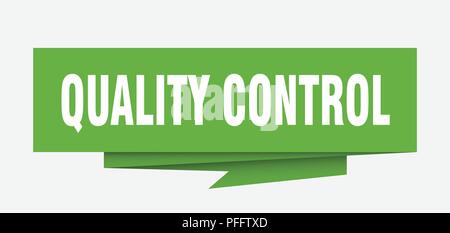 quality control sign. quality control paper origami speech bubble ...