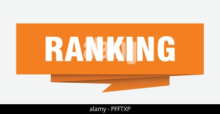 ranking sign. ranking paper origami speech bubble. ranking tag. ranking ...