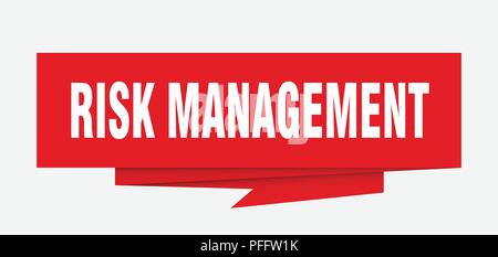 risk management sign. risk management paper origami speech bubble. risk ...