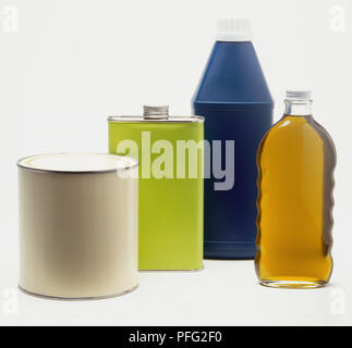 Plastic cans of chemicals Stock Photo - Alamy