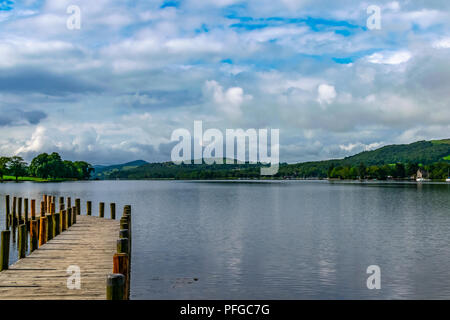 Old Jetty at Coniston water in Cumbria Stock Photo - Alamy