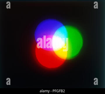 Overlapping circles of primary colours red, green and blue Stock Photo ...