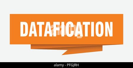 datafication sign. datafication paper origami speech bubble ...