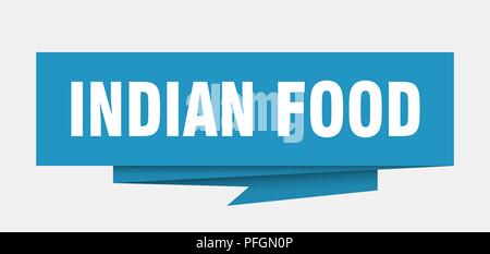 indian food sign. indian food paper origami speech bubble. indian food ...