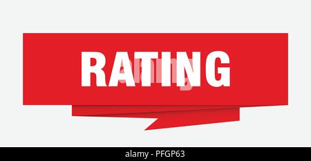 rating sign. rating paper origami speech bubble. rating tag. rating ...