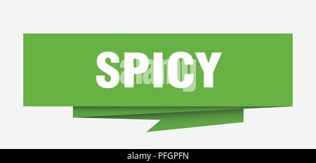 spicy sign. spicy paper origami speech bubble. spicy tag. spicy banner ...
