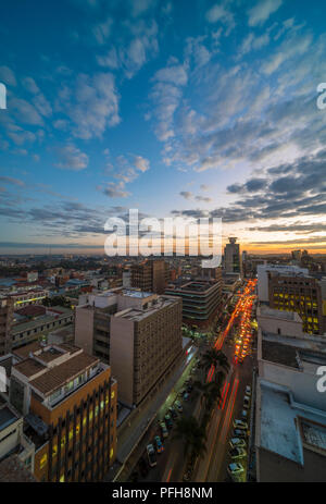 An evening view of Zimbabwe's capital, Harare Stock Photo - Alamy
