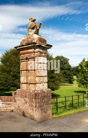 The entrance to Nunwick Hall, Great Salkeld, Cumbria, UK Stock Photo ...