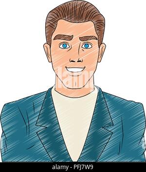 Businessman pop art cartoon scribble Stock Vector Image & Art - Alamy