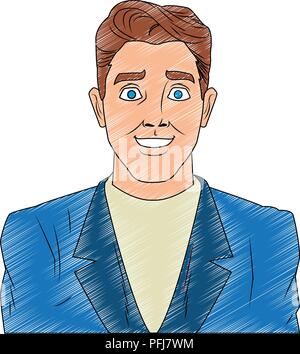 Businessman pop art cartoon scribble Stock Vector Image & Art - Alamy