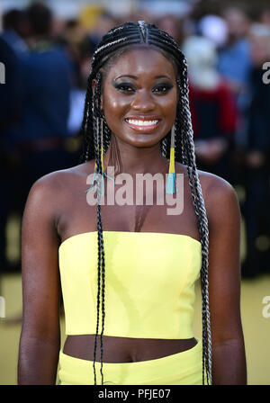 Shantol Jackson attending the Yardie premiere at the BFI Southbank in ...