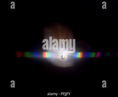 Continuous spectrum caused by white light passing through lens Stock ...