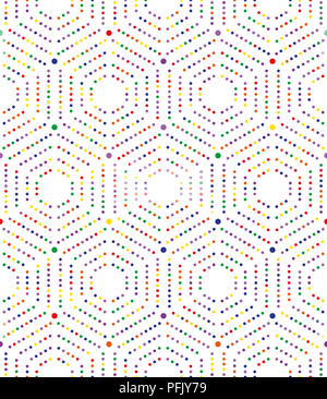 Abstract colorful hexagons structure texture for art technology ...