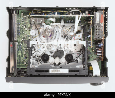 Internal workings of a VCR recorder Stock Photo - Alamy