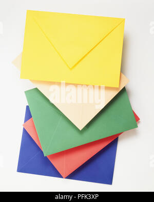 Multi coloured envelopes Stock Photo - Alamy