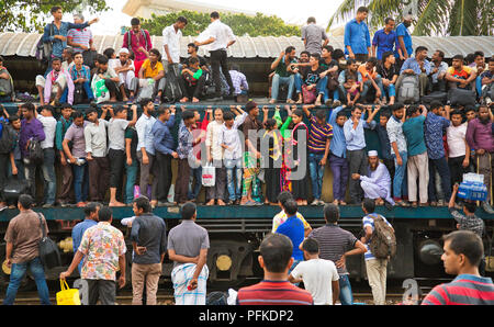 Journey by train with life risk Stock Photo - Alamy