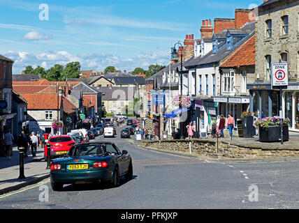 Pickering Town street shops North Yorkshire main road stores UK England ...