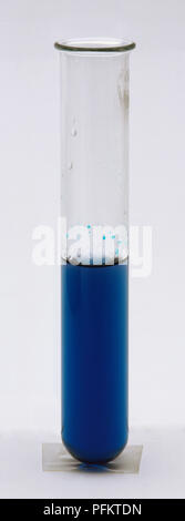 Blue cobalt chloride ion solution in a test tube Stock Photo - Alamy