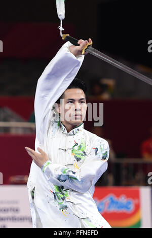 Jakarta. 22nd Aug, 2018. Chen Yile of China competes during the Floor ...