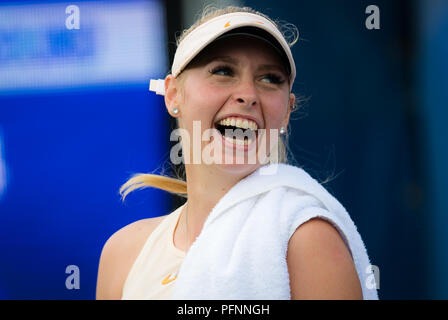 Fanny Stollar of Hungary in action during the first qualification round ...