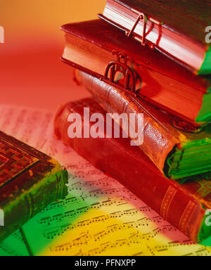 A pile of sheet music Stock Photo - Alamy