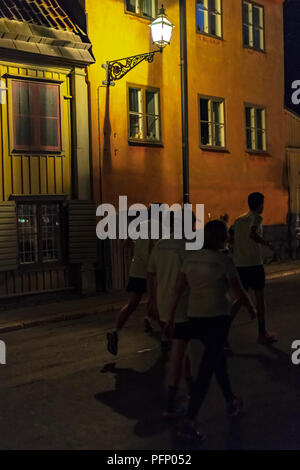 STOCKHOLM, SWEDEN, 18 AUG, 2018: Midnight run at the streets of ...