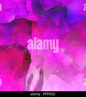 Hand drawing wall poster print. Abstract art. Oil painting ...