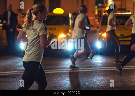 STOCKHOLM, SWEDEN, 18 AUG, 2018: Midnight run at the streets of ...