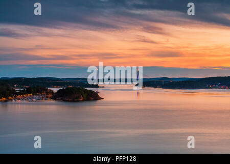 The Uddevalla Bridge is a cable-stayed bridge crossing Sunninge sound ...