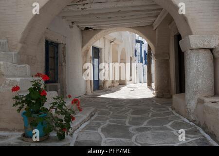 Red flowers in a pot for exterior decoration Stock Photo - Alamy