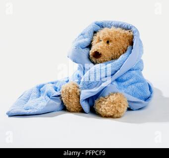 Cute baby toy dog blue Stock Photo - Alamy