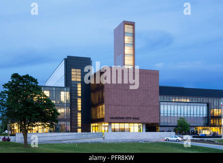 Vaughan City Hall at dusk. Vaughan, Ontario, Canada Stock Photo - Alamy