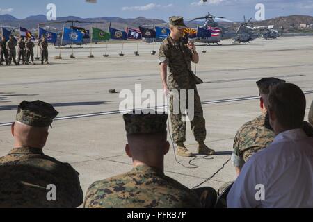 U.S. Marine Corps Col. Chad A. Vaughn, incoming commanding officer of ...