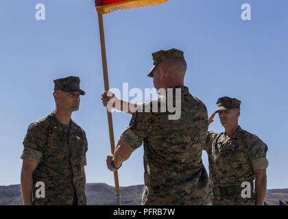 U.S. Marine Corps Col. Chad A. Vaughn, incoming commanding officer of ...