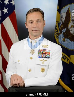 (May 25, 2018) The Medal of Honor certificate of retired Master Chief ...