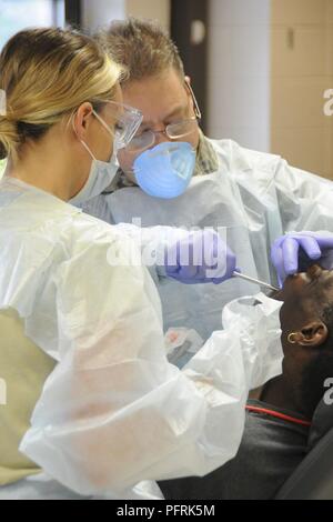 U.S. Air Force Maj. Amanda Altman, right, 422d Communications Squadron ...
