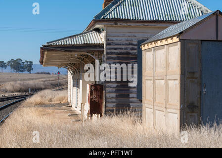 Now closed and boarded up, Raglan Railway Station is a non standard ...
