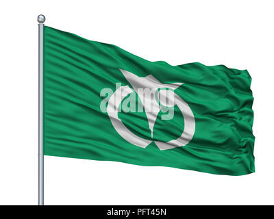 Anan City Flag, Japan, Tokushima Prefecture, Isolated On White ...