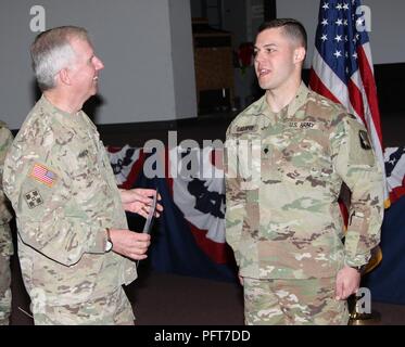 Maj. Gen. John Baker, NETCOM commanding general (left) and Command Sgt ...