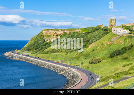 Albert Drive & Castle, Scarborough, North Yorkshire, England Stock ...