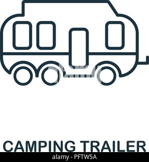 Camper icon. Simple element from digital disruption collection. Line ...