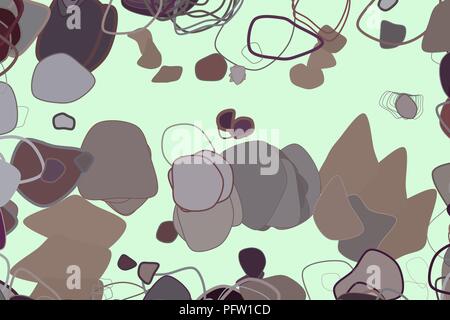 Abstract conceptual geometric random rounded shapes pattern. Good for ...