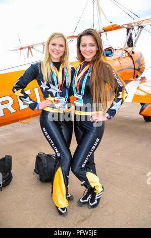 Breitling Wing Walkers Danielle Hughes, Freya Paterson and Sarah Tanner ...