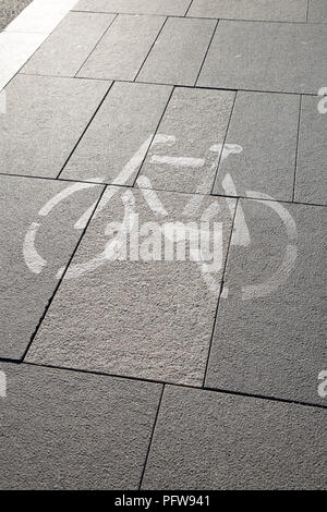 Cycle Lane Symbol; Copenhagen, Denmark Stock Photo - Alamy