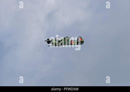 Novosibirsk, Russia - August 5, 2018: Long angle view of Yak-54 in the ...