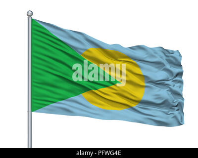 Santa Barbara City Flag, Costa Rica, Isolated On White Background Stock ...