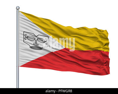 Marquesas Islands City Flag, French Polynesia, Isolated On White ...