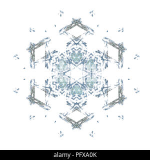 Snowflakes for the new year. Collection of linear round figures, as the ...