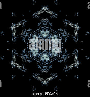 Snowflakes for the new year. Collection of linear round figures, as the ...